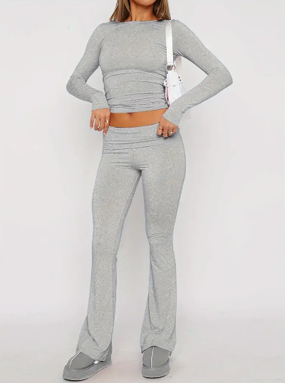 Wyndra Set | Women's Winter 2-Piece Flare Set – Carro Moda UK